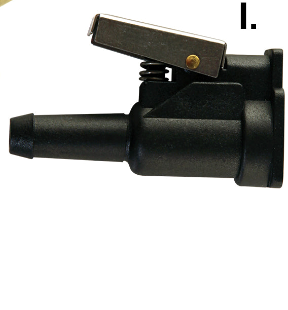 YAMAHA FUEL LINE CONNECTOR FEMALE 3/8" HOSE OUTBOARD TANK ENGINE END ...