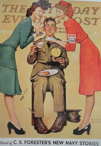 Private WILLIE GILLIS AT THE U.S.O. WWII by Norman Rockwell SEP 1942 ...