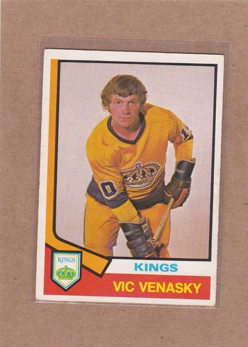 1974-75 O PEE CHEE HOCKEY VIC VENASKY ROOKIE #389 KINGS EX *A38130 | eBay