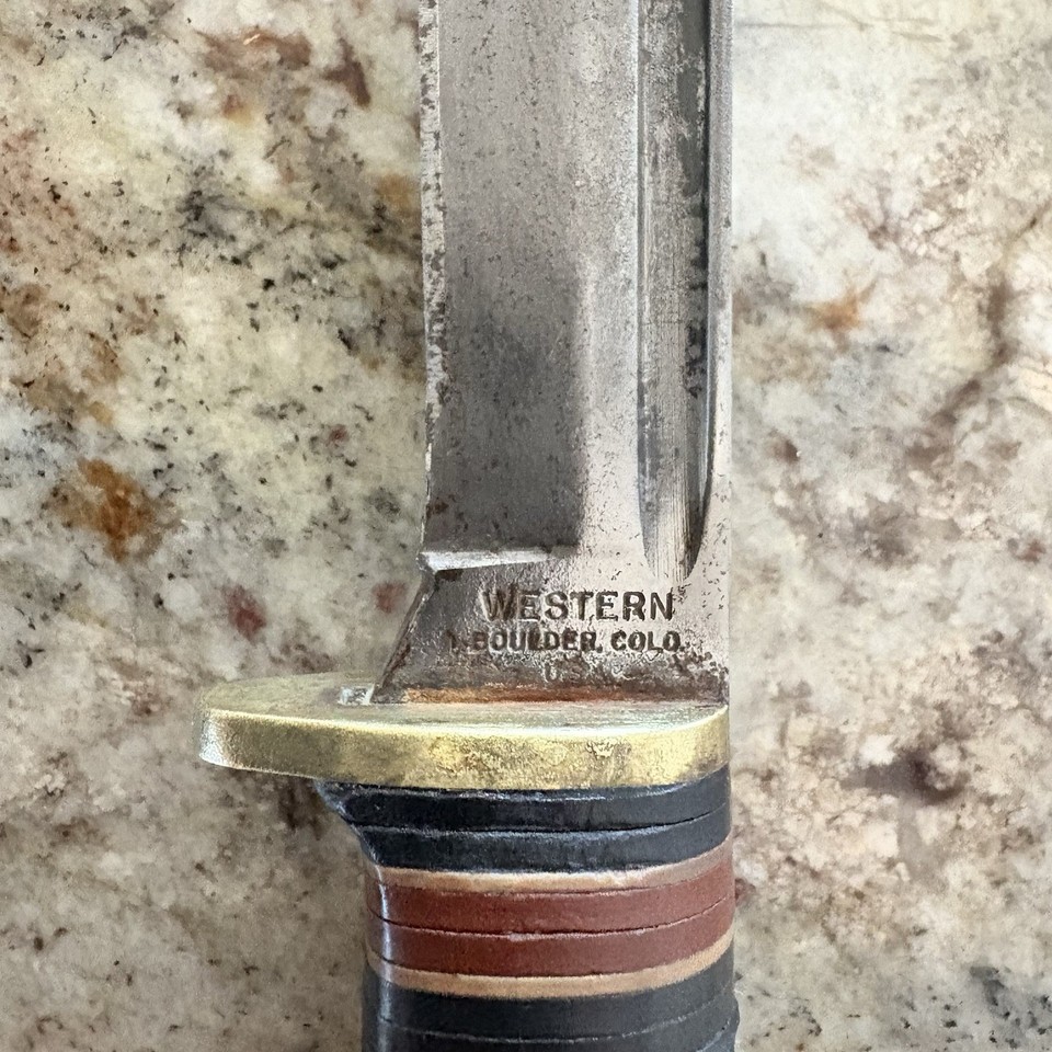 Vintage Western Boulder, Colorado -Fixed Blade Hunting knife 8-1/4 ...