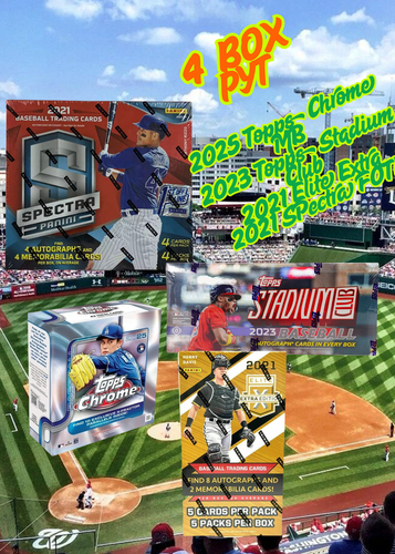 4 Box PYT 25 Topps Chrome MB 23 Stadium Club 21 Elite 21 Specta FOTL 1 AUTO 8x10 | eBay