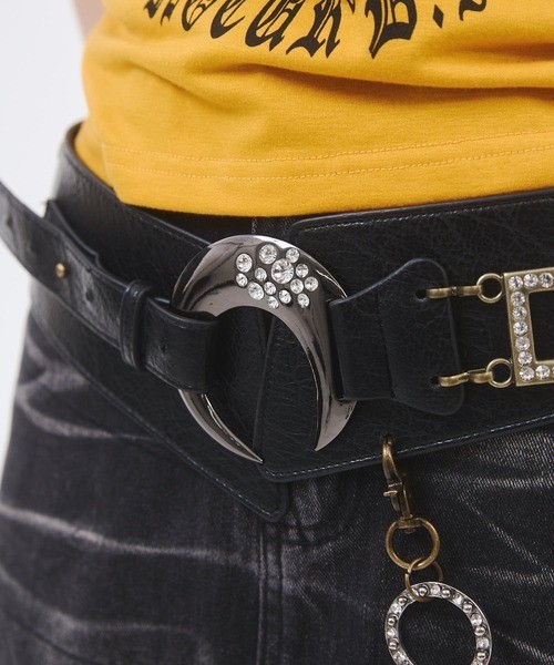 DIA d.i.a. Revival Belt Moon Buckle Belt Black synthetic leather | eBay