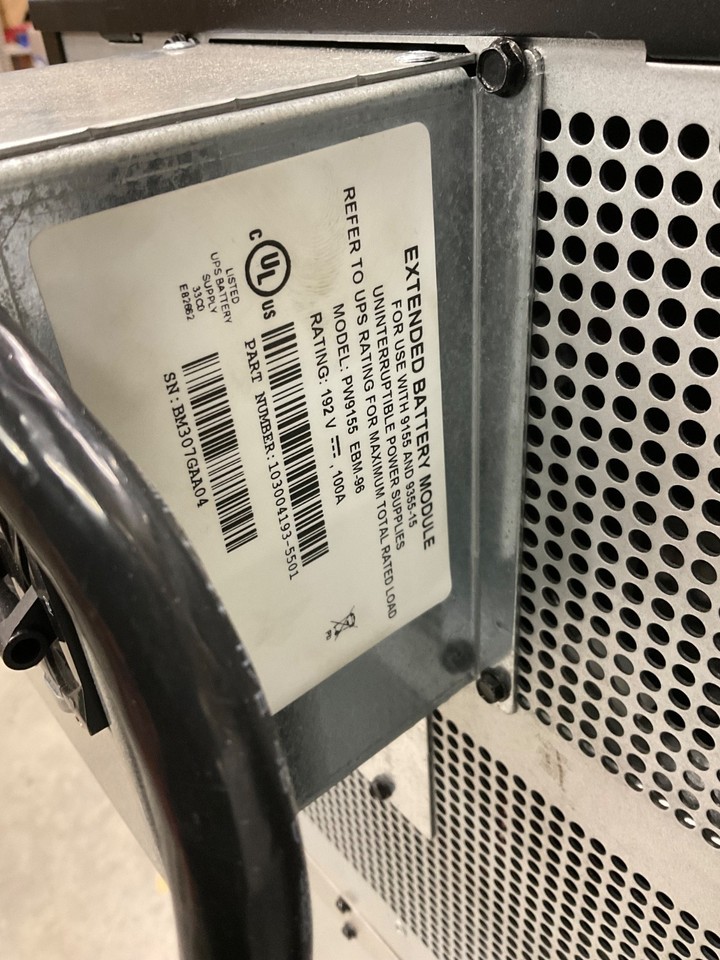 Eaton UPS SYSTEM 9355-10 10kva w/ Extended Battery Module *No Batteries ...