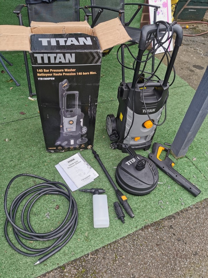 Titan TTB1800PRW High Pressure Washer (140bar 5059340124124 | eBay UK