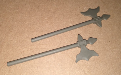 LEGO (2) Elaborate Gray Halberd Battle Axe Castle Kingdoms Ninjago ...