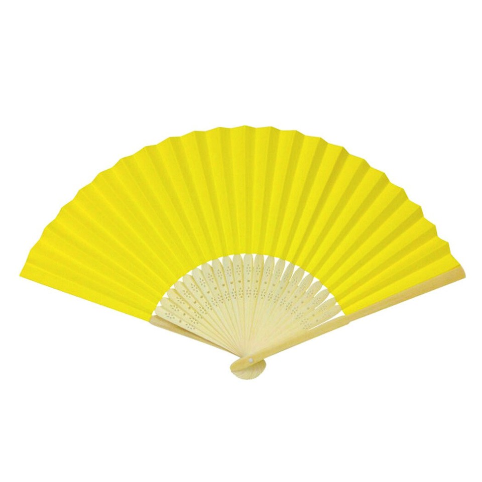 10 PAPER FANS Folding Hand Fan Wedding Gift Party Favor Bamboo Set Lot ...