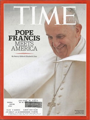 OCTOBER 5, 2015 TIME MAGAZINE POPE FRANCIS VISITS AMERICA PAPAL VIEW ...