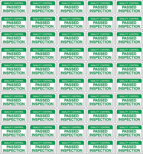 Quality control passed inspection Safety labels | eBay