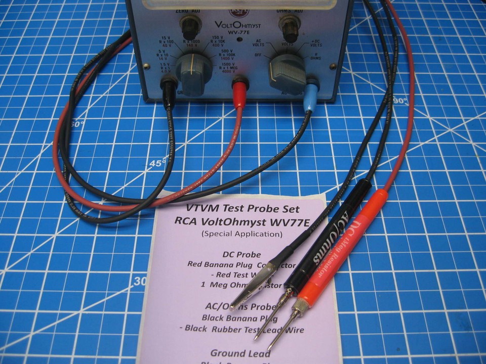Custom VTVM Probe Set - Assembled - for RCA Voltohmyst WV77E | eBay