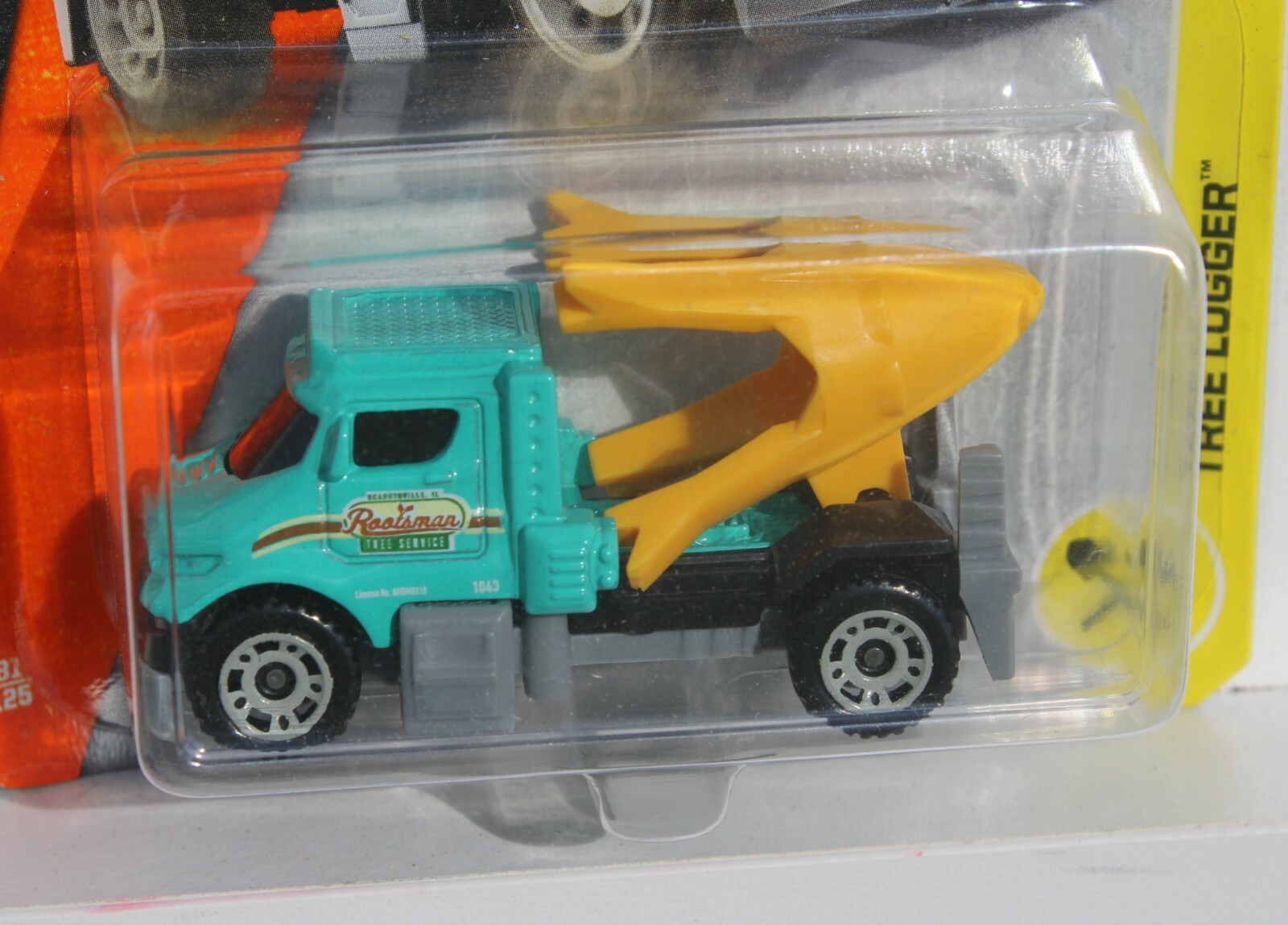Matchbox MBX Mighty Machines Tree Lugger Blue & Yellow 31/125 ...