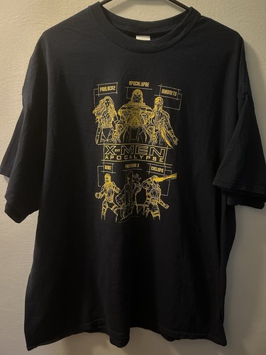 Marvel X-Men Apocalypse Graphic T-Shirt Men Size 2XL Blue Cyclops Beast ...