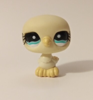 Littlest Pet Shop #1212 - Cream Pigeon Quail Teal Eyes LPS 2007 | eBay