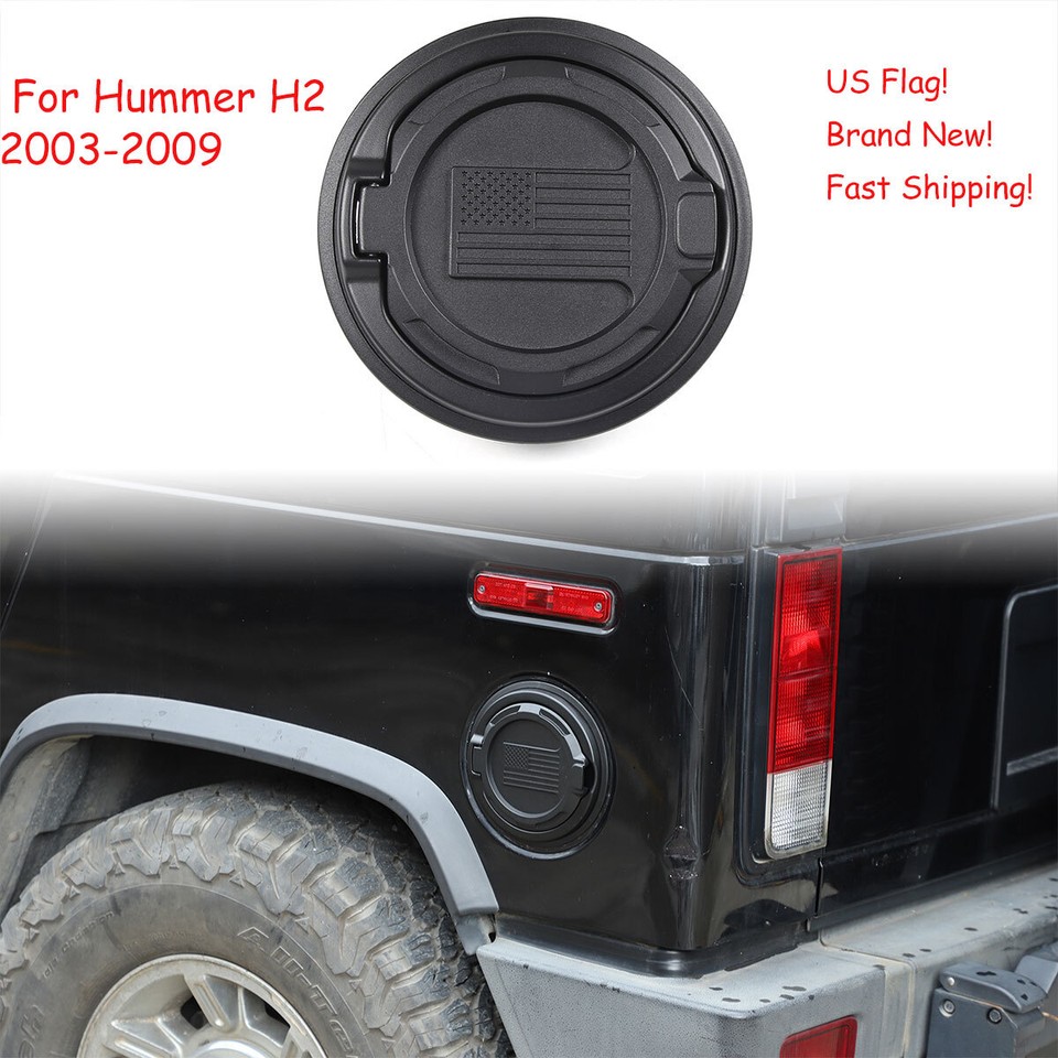 US Flag Black Fuel Door Locking Gas Tank Cap Cover For Hummer H2 2003 ...