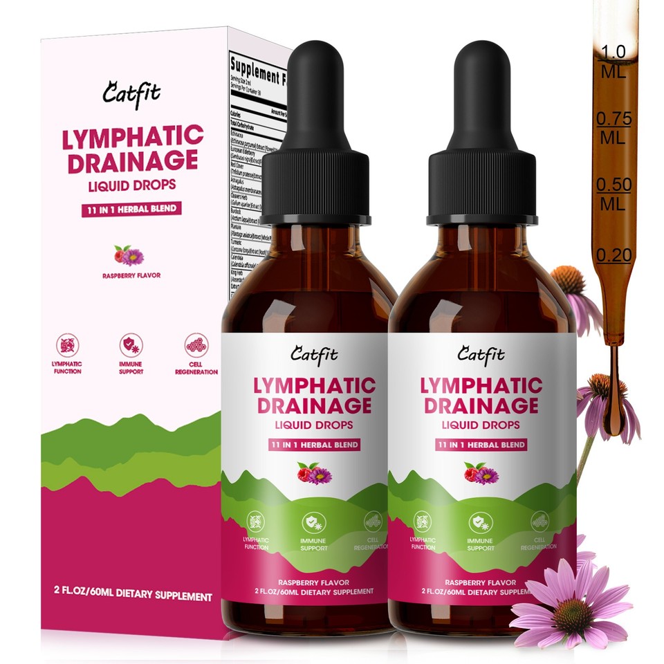 Lymphatic Drainage Supplements Drops for Immune, Lymph System,Cleanse ...