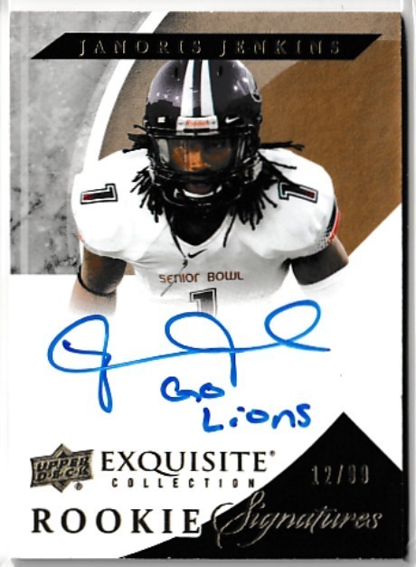 2012 Exquisite Auto /99 Janoris Jenkins North Alabama "Go Lions ...