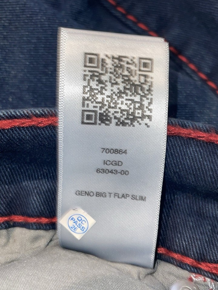 NWTs True Religion Geno BigT FLAP RelaxedSlim Jeans Mens 33/34x32 2 ...