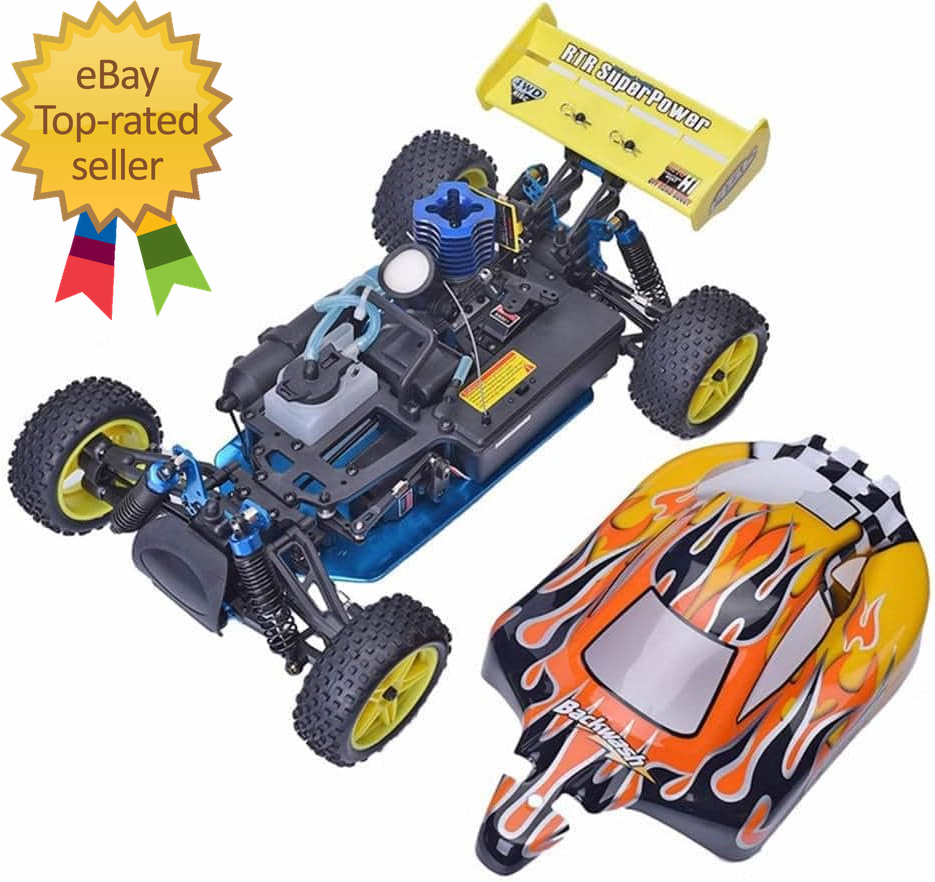 1/10 Nitro RC Car for Adult 75CC Oil Powered Two Speed RC Crawler Truck ...
