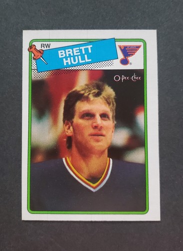 SHARP 1988-89 O-Pee-Chee #66 Brett Hull ROOKIE CARD - St Louis Blues ...