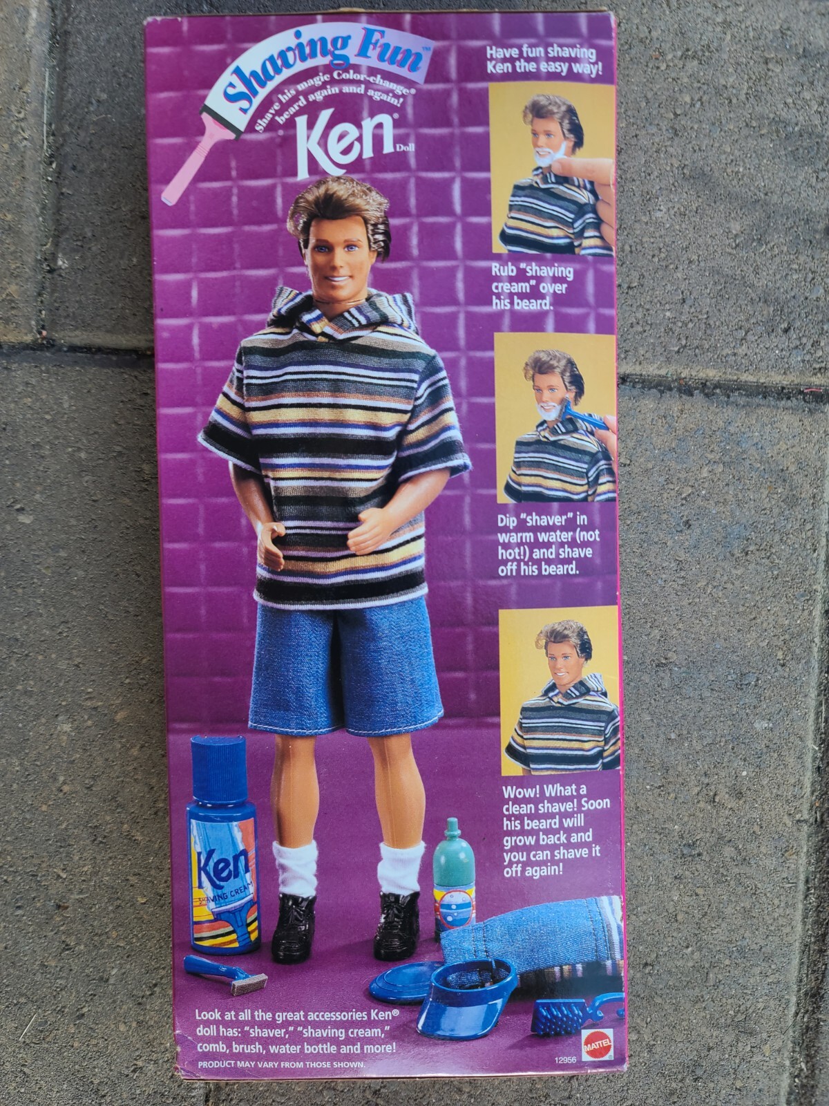 1994 Mattel Barbie Shaving Fun Ken Doll NEW Sealed Bearded Ken Vintage ...