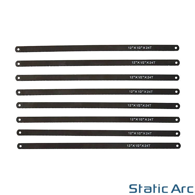 LARGE HACKSAW SET 12" 300mm HEAVY DUTY METAL STEEL HAND SAW CUT BLADES ...