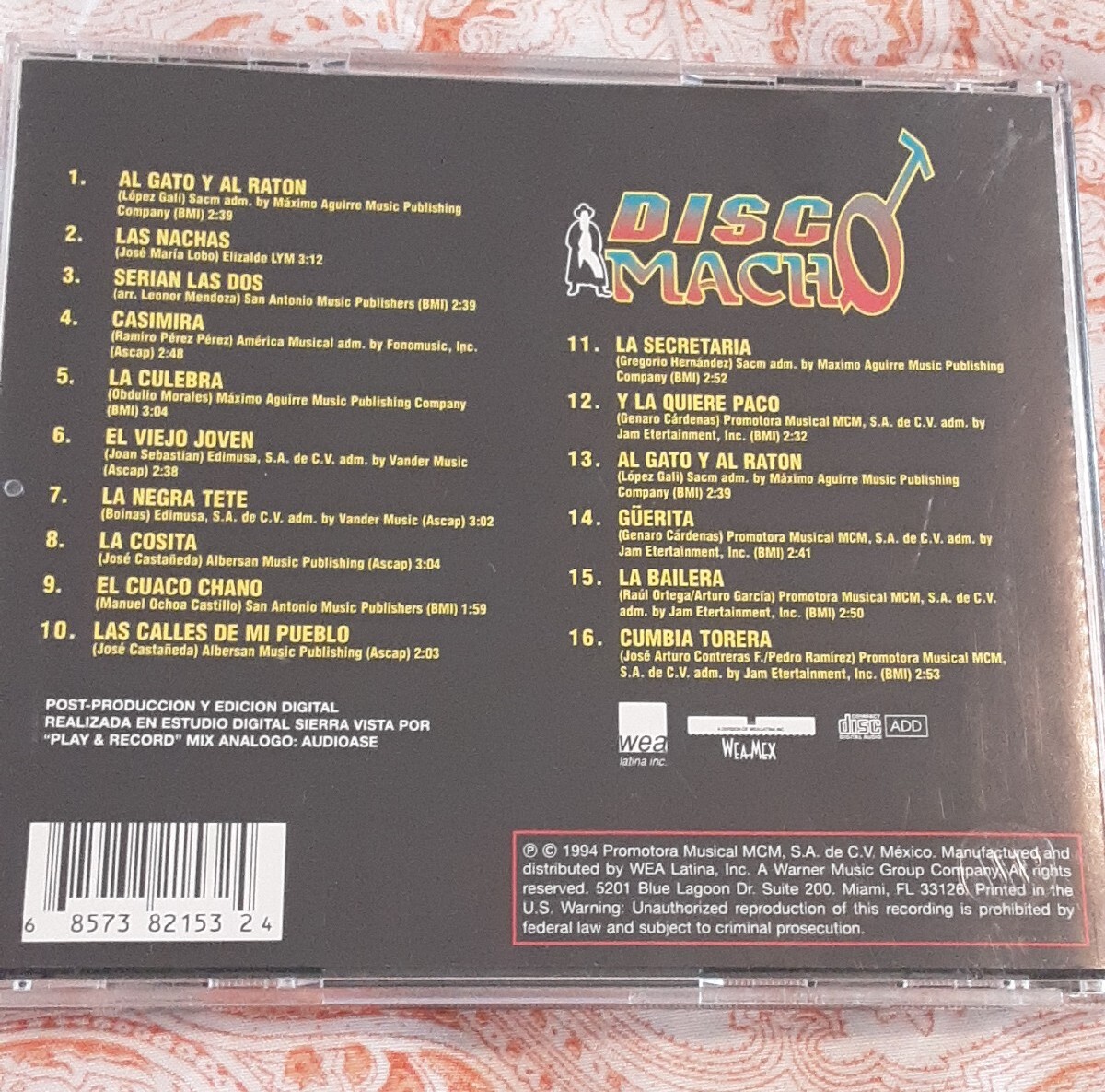 Disco Macho ,El Autentico y Original.cd | eBay