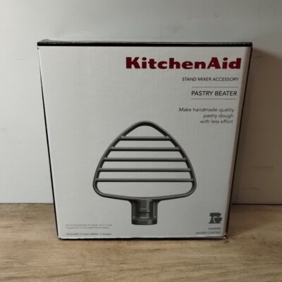KitchenAid Pastry Beater KSMPB5 Silver Coated with Scraper for 4.5 QT ...