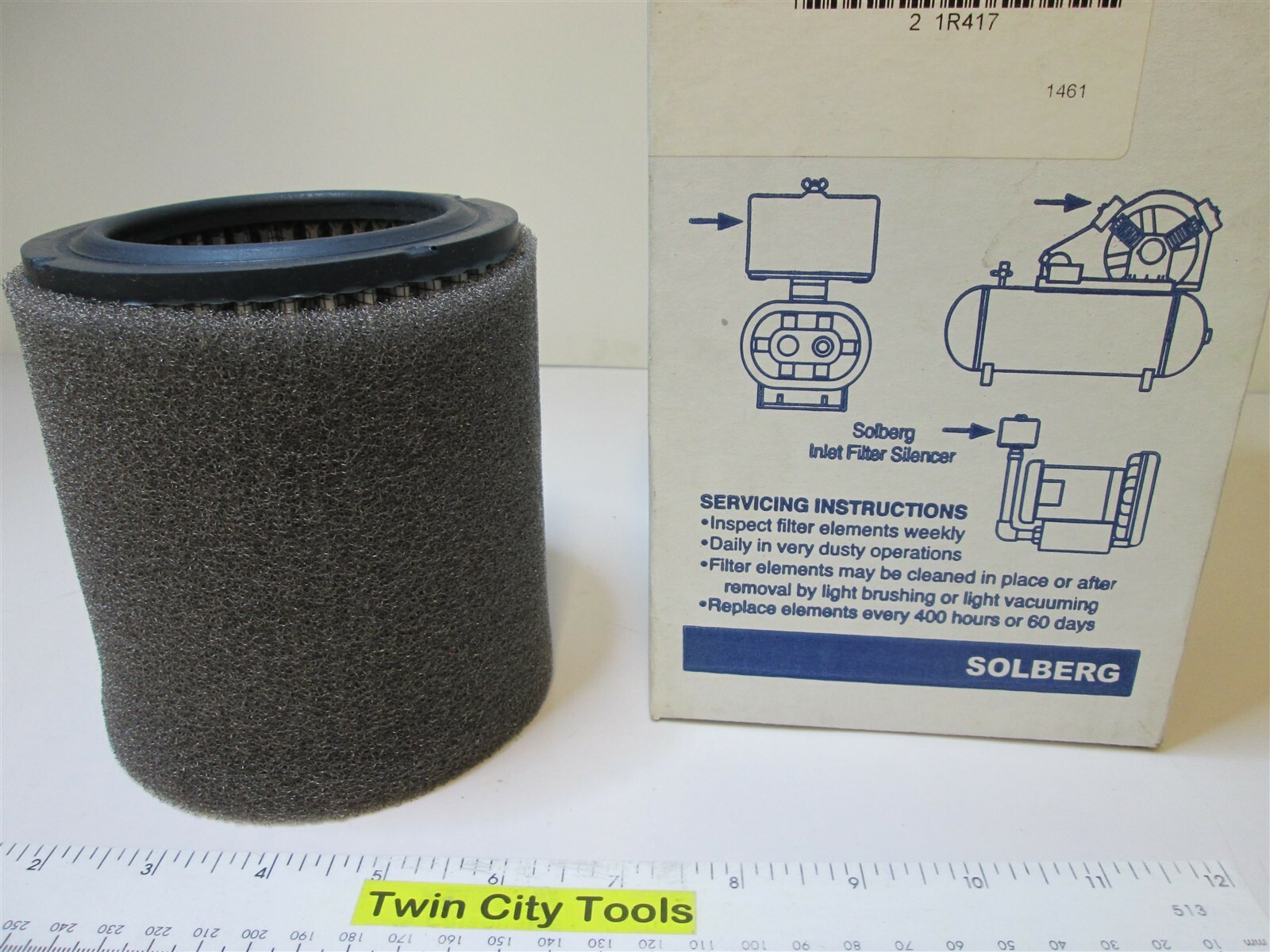 Solberg 19P Filter Element Polyester Replacement Cartridge 3" I.D x 4-3 ...