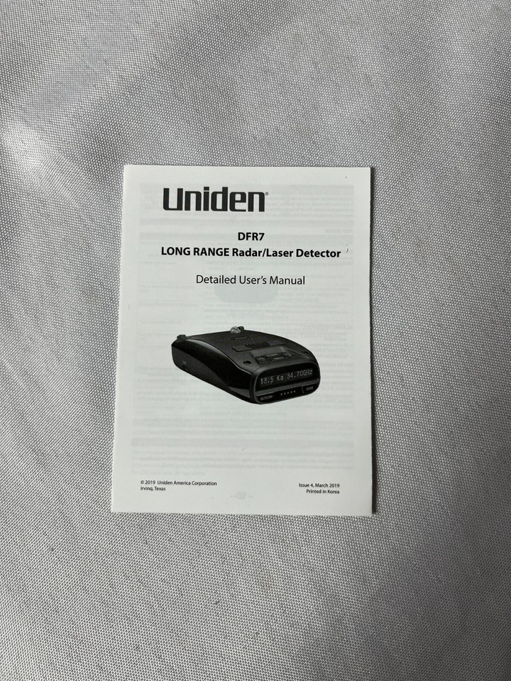 UNIDEN DFR7 Black Super Long Range Laser/Radar Detector With GPS | eBay
