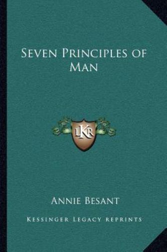 Seven Principles of Man by Annie Besant (2010, Trade Paperback) for ...