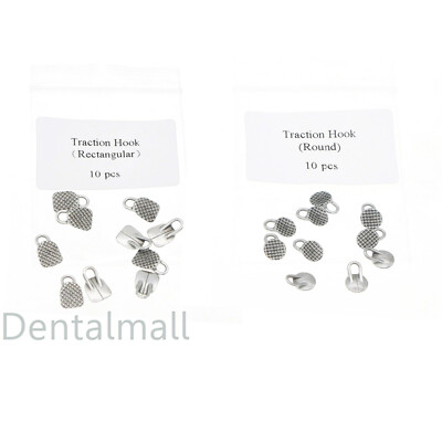 100pcs Dental Orthodontic Traction Hook Bondable Round Rectangular Type ...