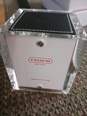 COACH Leatherware Acrylic Magnetic Cube Picture Frames 2-1/2 x 3-1/4 ...