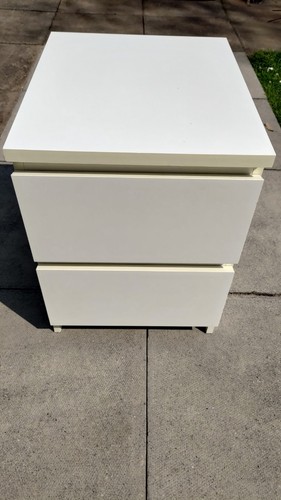 IKEA Malm Chest 2-Drawer Bedside Table Cabinet White | eBay UK