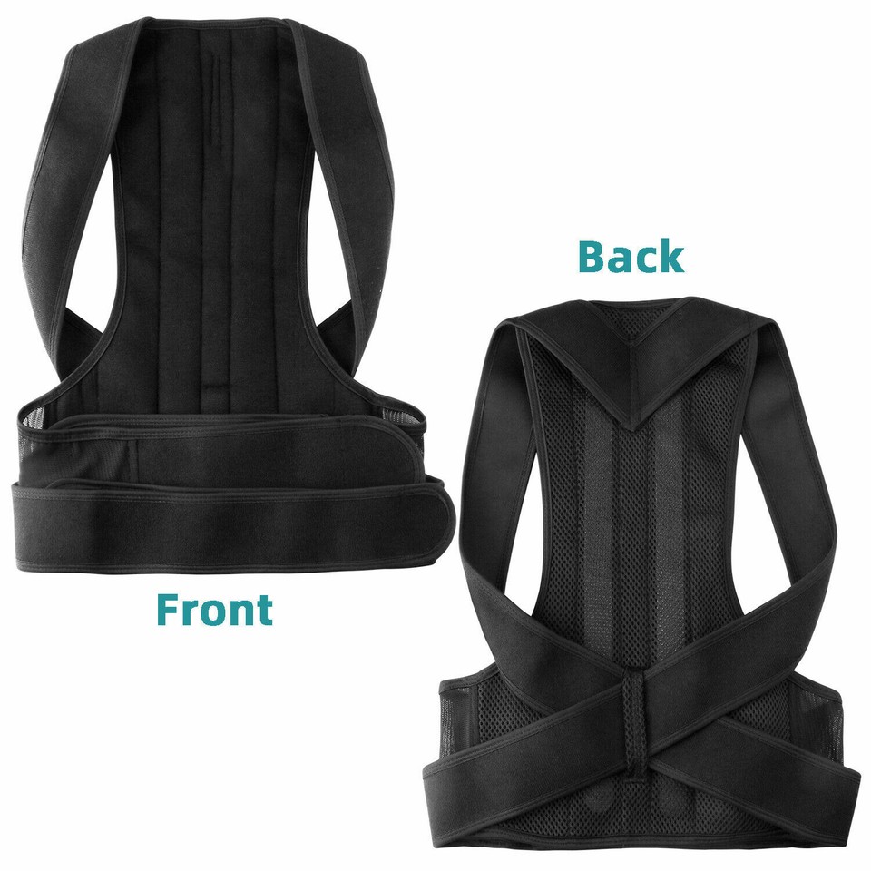Therapy Back Lumbar Brace Spine Support Belt Posture Correction For Men ...
