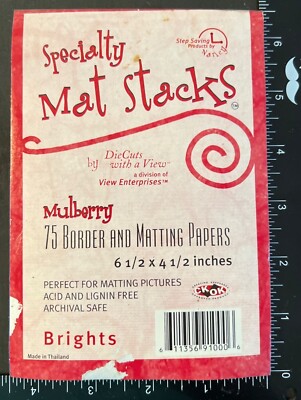 DieCuts with a view Mat Stacks Mulberry paper Border & Matting Papers ...