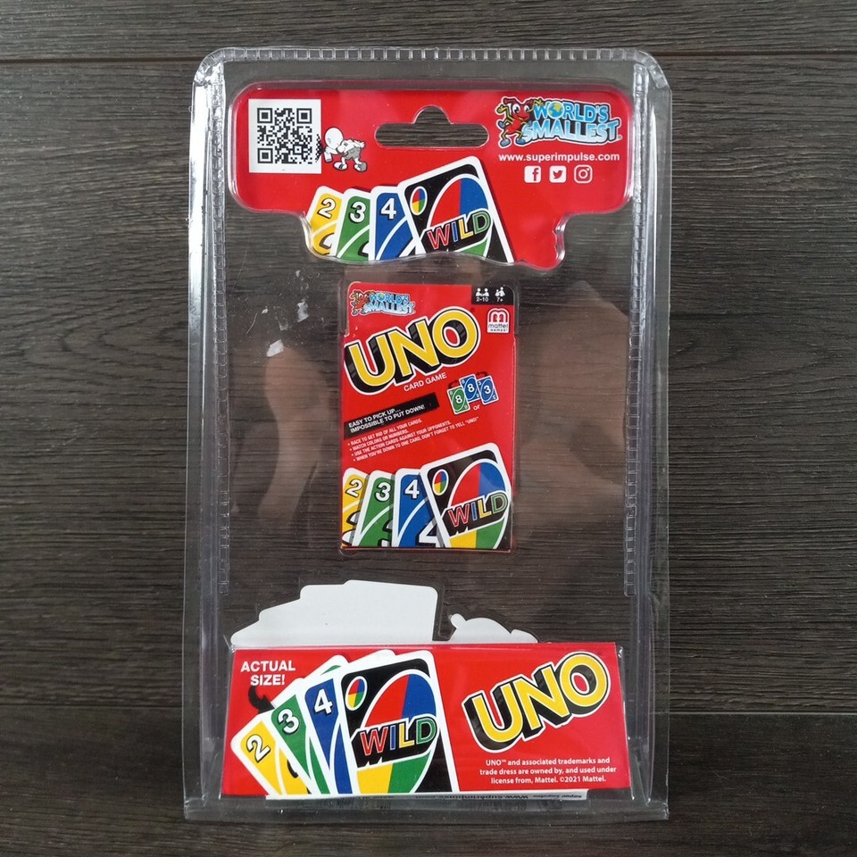 World's Smallest UNO Card Game Pocket Size Miniature Game New Sealed | eBay