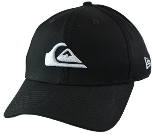 Quiksilver Mountain & Wave White Logo Flex FIt Black Hat | eBay