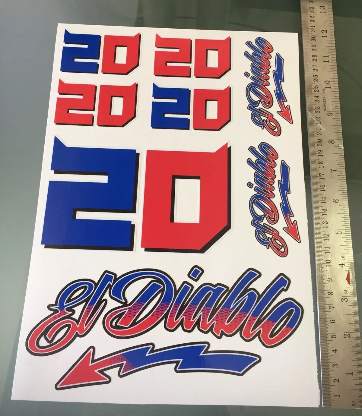 Fabio Quartararo #20 El Diablo Stickers Decals - Sticker kit (8 ...
