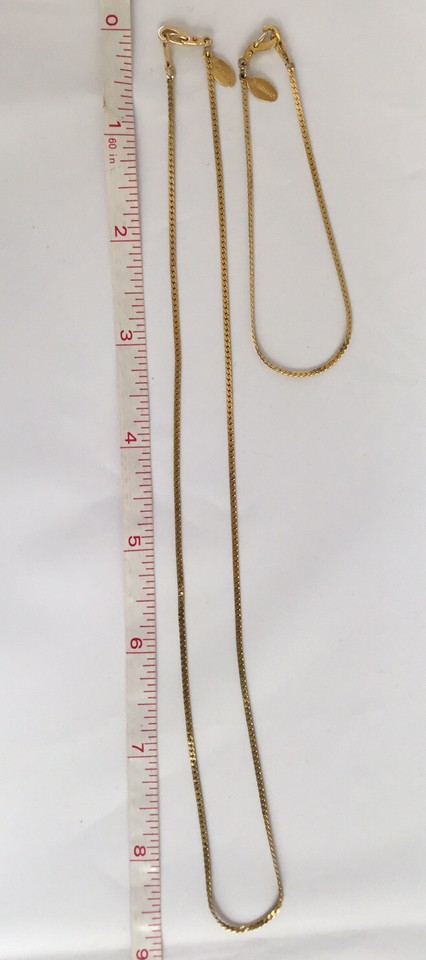 Ambassador Gold Plated Chain Necklace And Bracelet | eBay