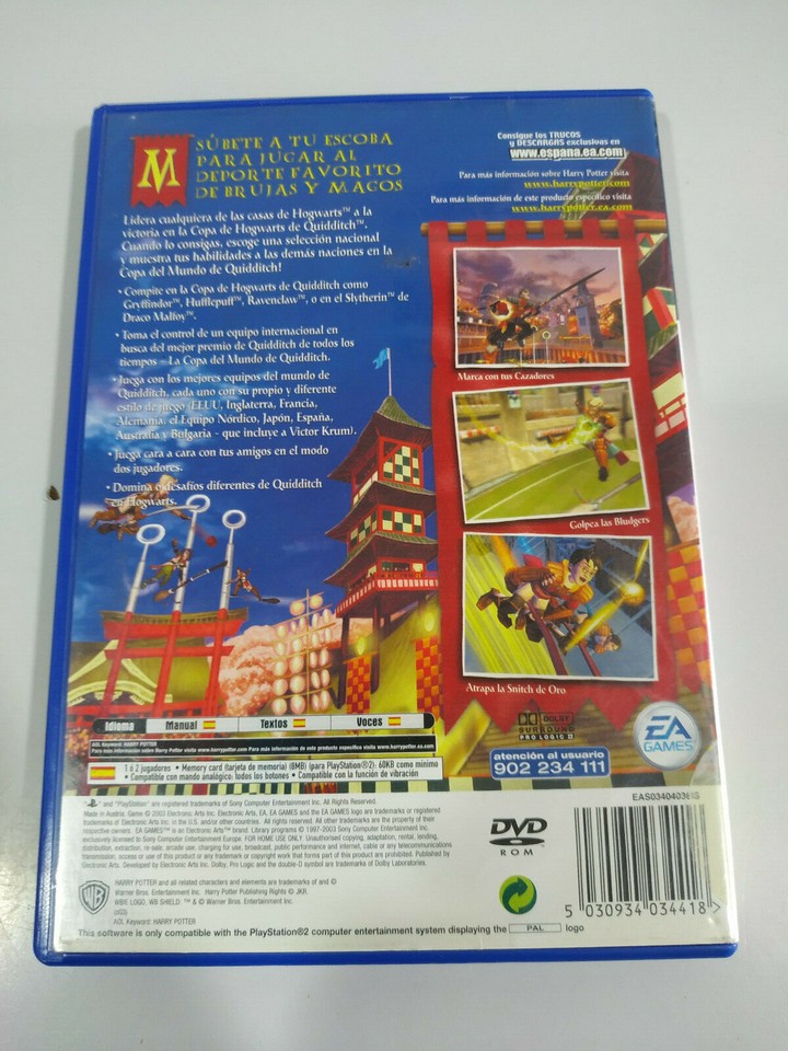 Harry Potter Quidditch Cup von Der Welt EA - PLAYSTATION 2 Set für Ps2 ...