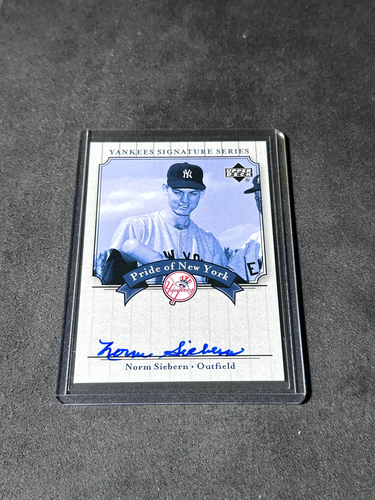 Norm Siebern 2003 Upper Deck Yankee Signature Series Pride of New York ...
