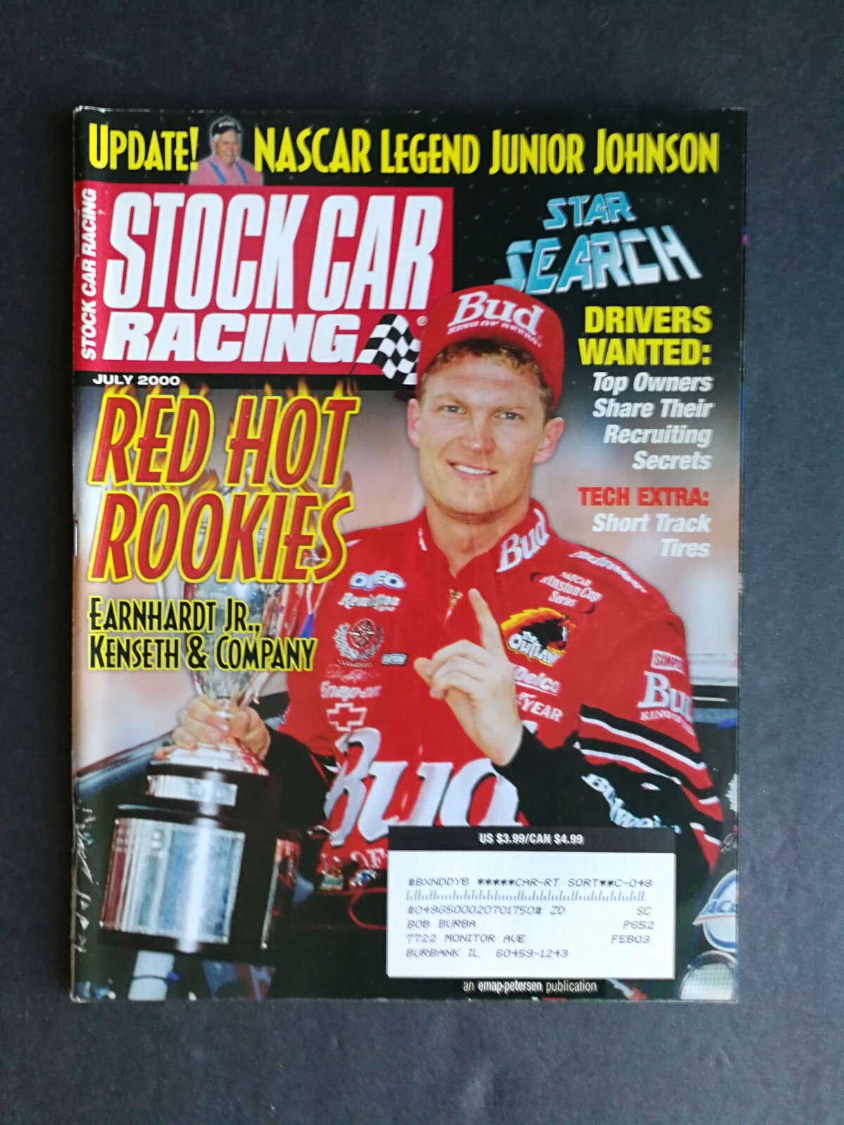 Stock Car Racing Magazine July 2000 Dale Earnhardt Jr - Junior Johnson ...