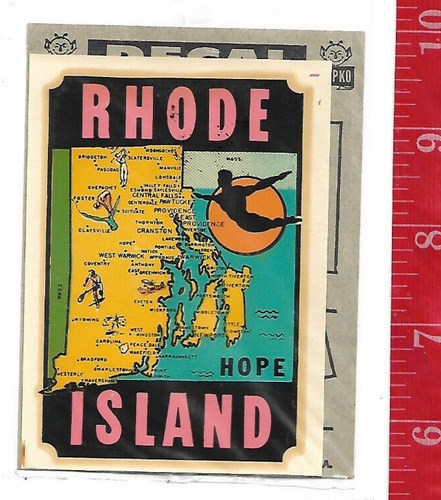 Vintage IMPKO Travel water decal Rhode Island [HOPE] | eBay