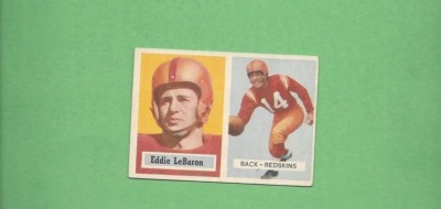 1957 Topps EDDIE LeBARON #1 Redskins | eBay