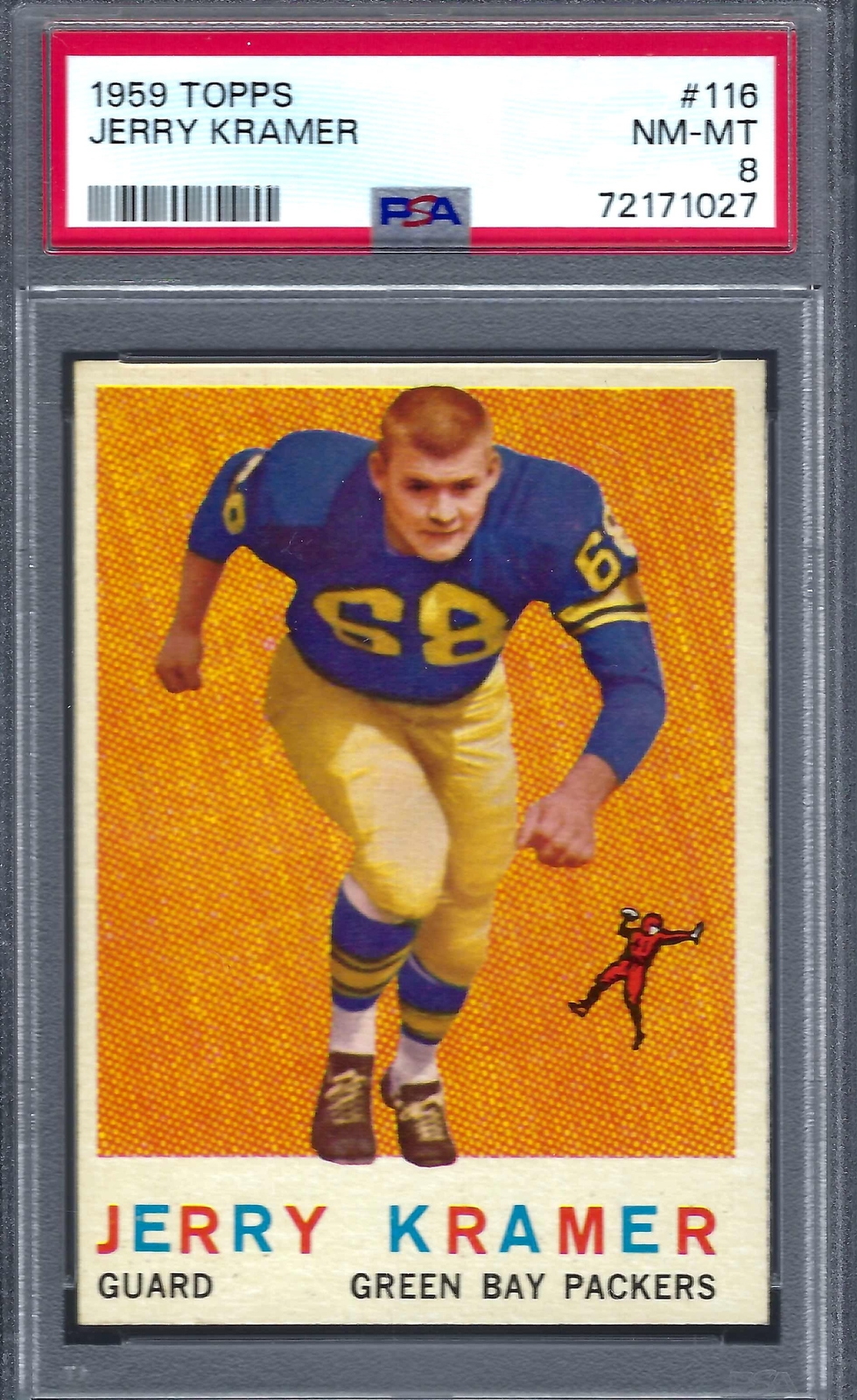 1959 Topps FB #116 PSA 8 Jerry Kramer Packers HOF Rookie 116 | eBay