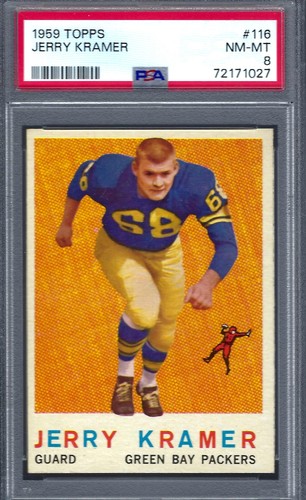 1959 Topps FB #116 PSA 8 Jerry Kramer Packers HOF Rookie 116 | eBay