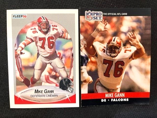 NFL - Mike Gann 1990 Fleer & 1990 Pro Set Football - Falcons | eBay