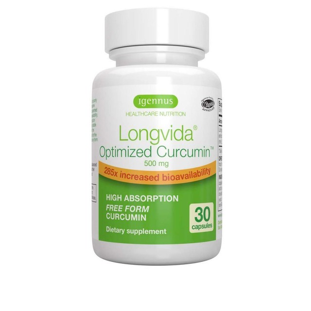 Longvida Optimized Curcumin Supplement 500 MG 285x Bioavailability ...