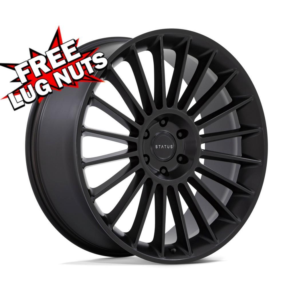 24 inch 24x10 Status VENTI MATTE BLACK wheels rims 5x120 +35 | eBay