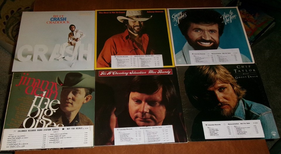15 LP Lot Country Billy Crash Craddock Willie Nelson & Leon Moe Bandy ...