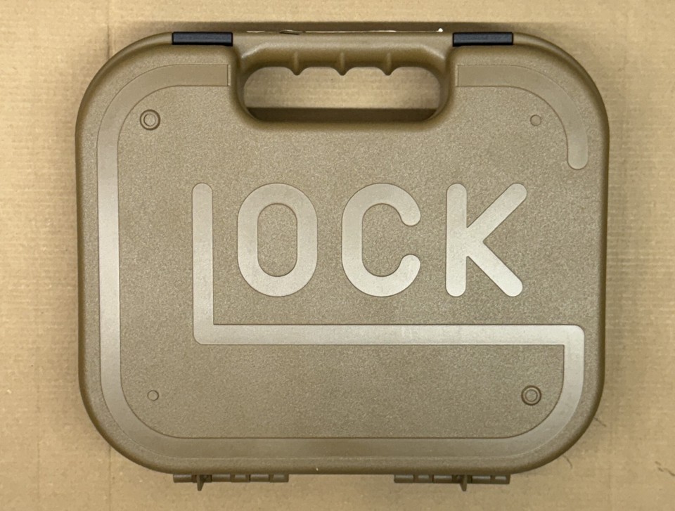 Glock OEM Pistol Case FDE Hard Shell Fits G17 G18 G19 G19X G21 G23 G43 ...